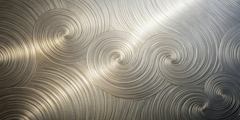 Abstract Swirling Metallic Texture Background with Concentric Circles ...