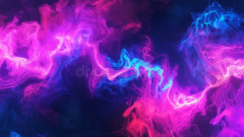 Abstract Swirling Neon Blue Pink Background Stock Illustration ...