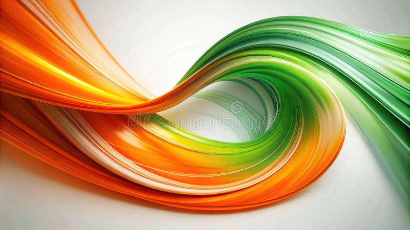 Abstract Swirling Orange and Green Dynamic Energy Flow Design ...