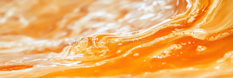 Abstract Swirling Orange Liquid Texture Background, AI Generative Stock ...