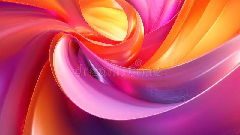 Abstract Swirling Pattern of Pink, Orange, and Yellow Stock ...