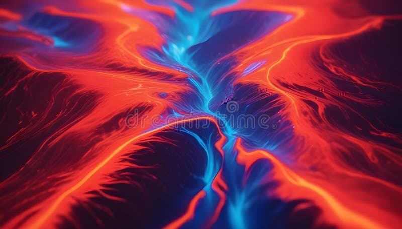 Abstract, Swirling Pattern of Red, Blue, and Black Colors, Resembling a ...