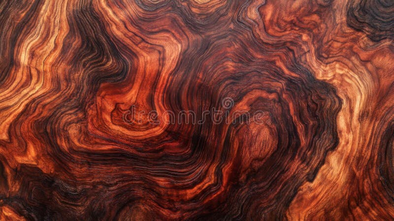 Abstract Swirling Pattern of Rich Brown Wood Grain Stock Illustration ...