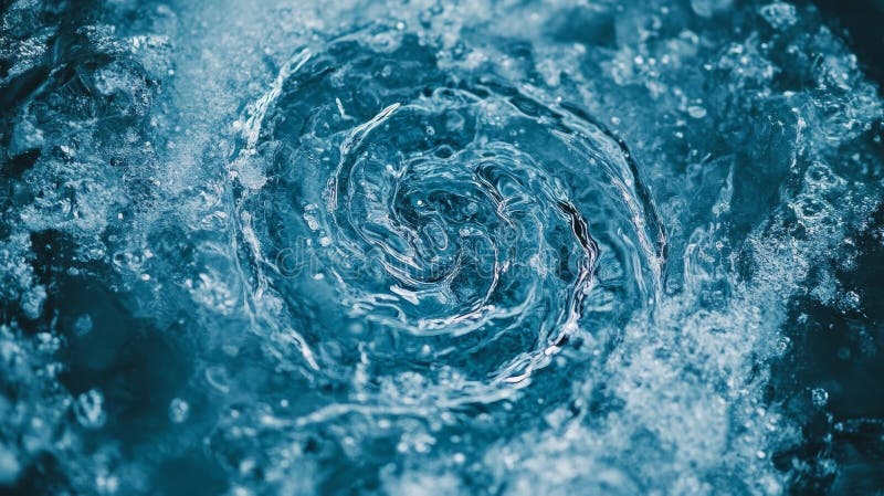 Abstract Swirling Pattern of Teal Water, Creating an Elegant Whirlpool ...