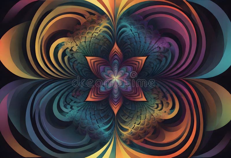 Abstract Swirling Patterns that Intertwine and Overlap, Creating a ...