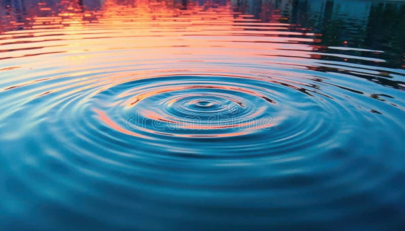 Abstract Swirling Patterns on Lake Surface, Wind Ripples , Visual, Flow ...