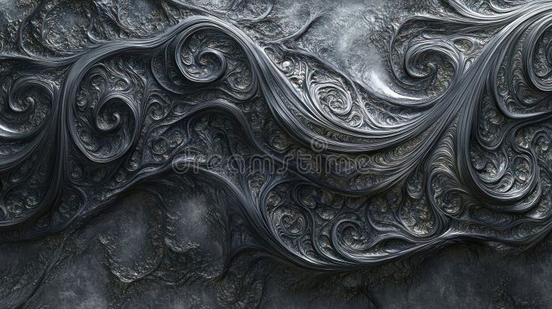 Abstract Swirling Patterns Resembling Intricate Natural Forms Stock ...