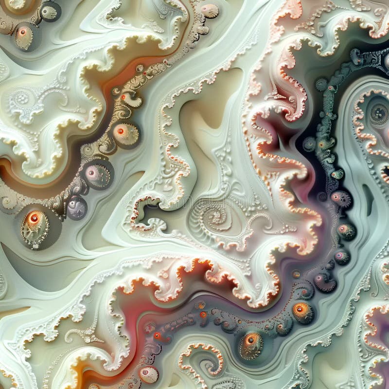 Abstract Swirling Patterns in Soft Tones Captured in Modern Digital Art ...