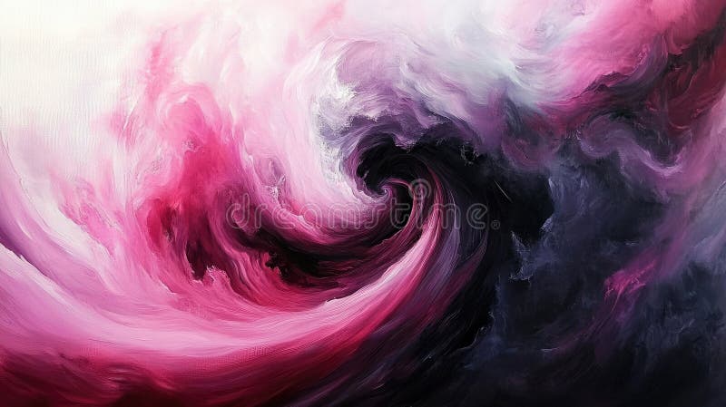 Abstract Swirling Pink Purple and Black Smoke Forming a Vortex Pattern ...