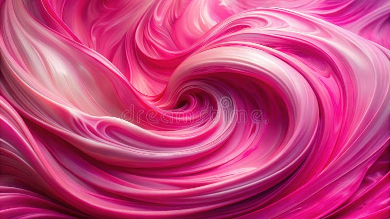 Abstract Swirling Pink and White Fluid Design with Dynamic Curves and a ...