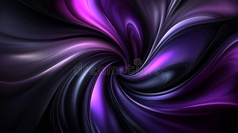 Abstract Swirling Purple and Black Design Stock Illustration ...