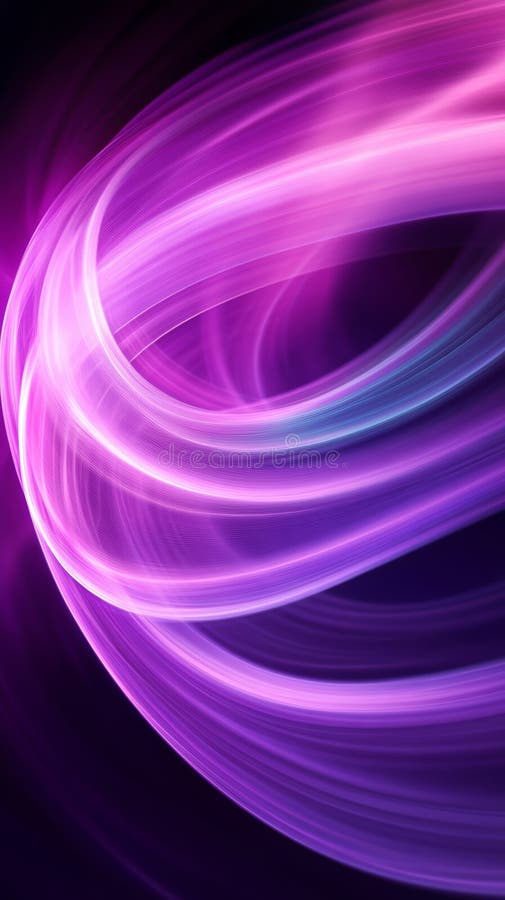 Abstract Swirling Purple Light Trail with Dark Background, Dynamic ...
