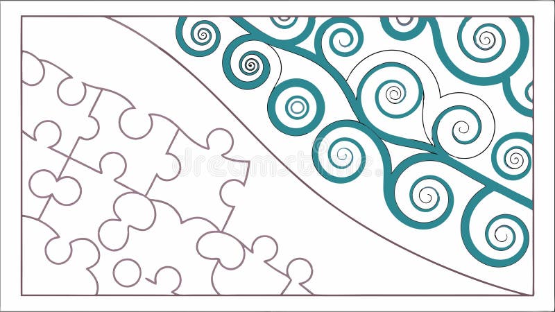 Abstract Swirling Puzzle Pattern Connection Complexity Teamwork Concept ...