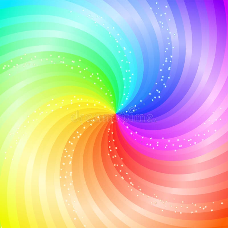 Abstract Swirling Rainbow Background Stock Vector - Illustration of ...