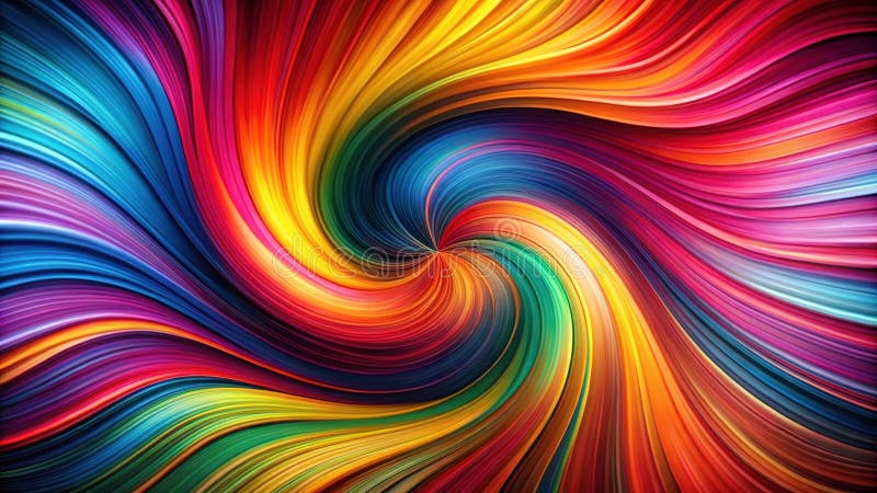 Abstract Swirling Rainbow Hues Vibrant Color Vortex Design. Generative ...