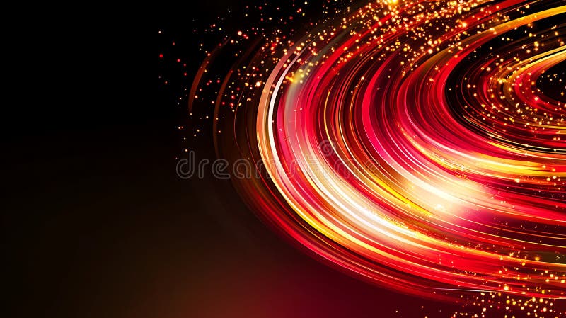 Abstract Swirling Red and Gold Light Patterns Stock Photo - Image of ...