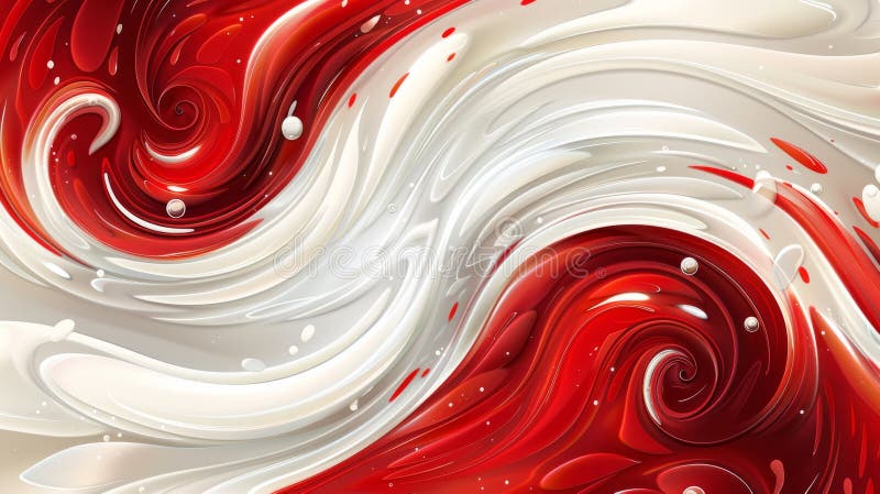 Abstract Swirling Red and White Liquid Stock Photo - Image of pattern ...