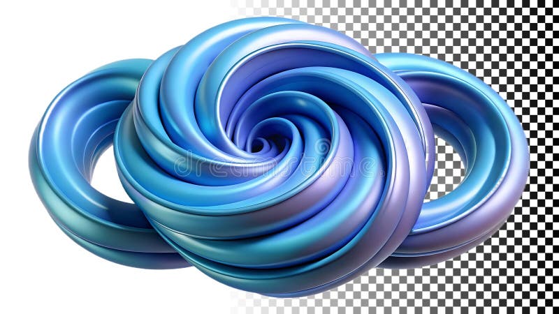 Abstract Swirling Ring Shape, Representing Cycles or Dynamic Motion ...