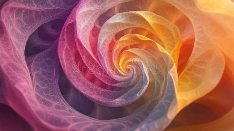 Abstract Swirling Rose with Gradient Colors and Delicate Texture Stock ...