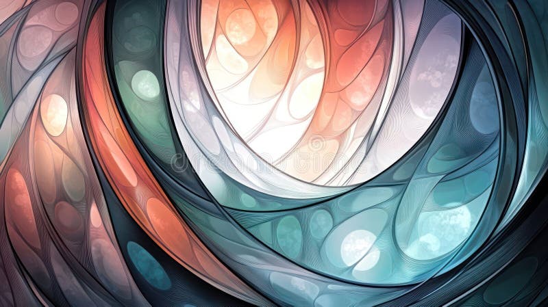 Abstract Swirling Shapes in Soft Colors Creating a Dynamic Visual Flow ...