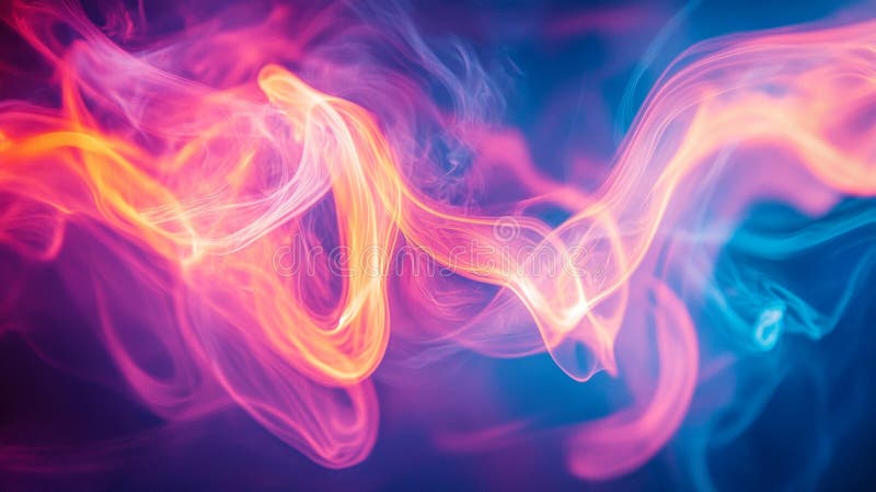 Abstract Swirling Smoke Colors Vibrant Hues Stock Illustration ...