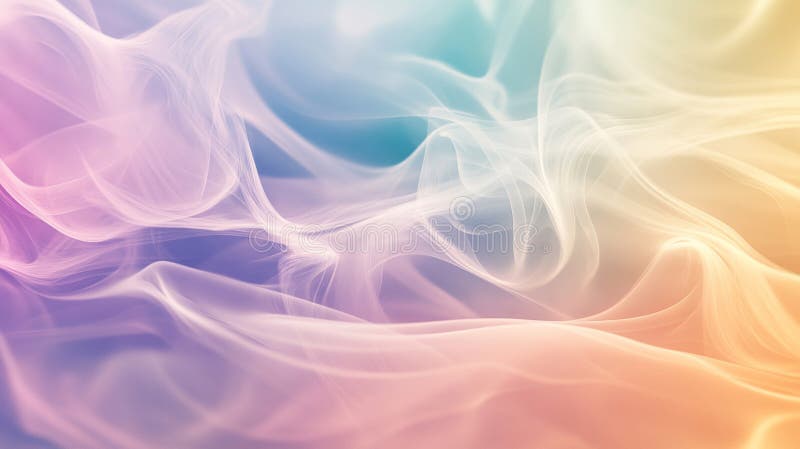 Abstract Swirling Smoke with Pastel Colors Stock Illustration ...