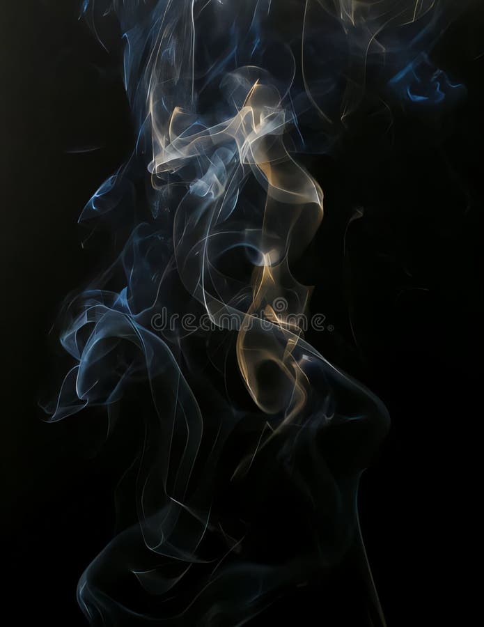 Abstract Swirling Smoke Pattern on Dark Background. Stock Illustration ...