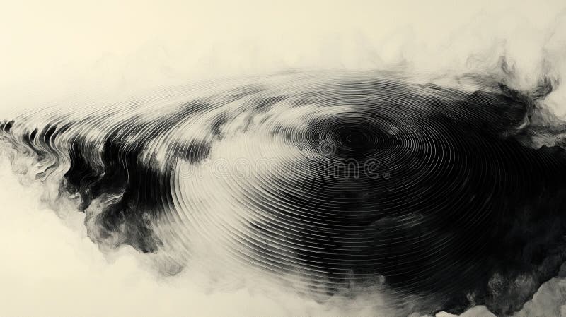 Abstract Swirling Smoke Patterns Creating Hypnotic Ripple Effect in ...