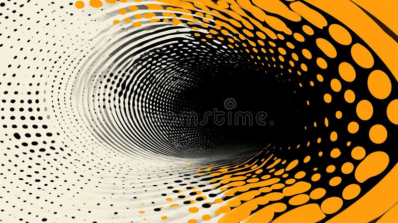 Abstract Swirling Tunnel, Dotted Pattern, Dark Center, Background ...