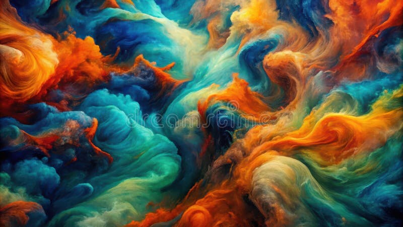 Abstract Swirling Vibrant Color Patterns, a Dynamic Visual Composition ...