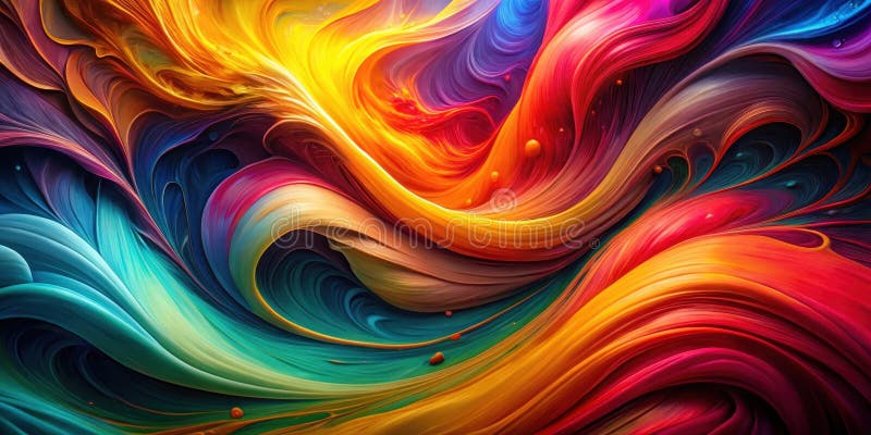 Abstract Swirling Vibrant Hues of Color in Motion. Generative AI Stock ...