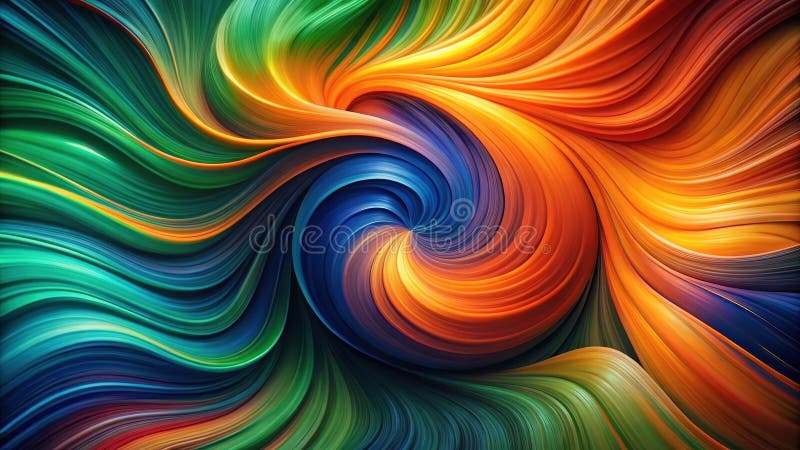 Abstract Swirling Vibrant Hues a Dynamic Composition of Color and ...