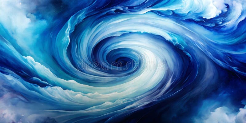 Abstract Swirling Vortex of Blue and White Hues, a Captivating Visual ...
