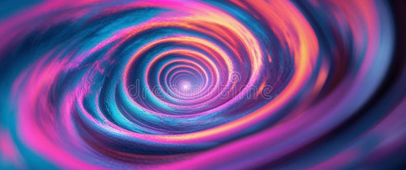 Swirling Vortex of Glowing Purple and Blue Lines with Sparkles. Digital ...