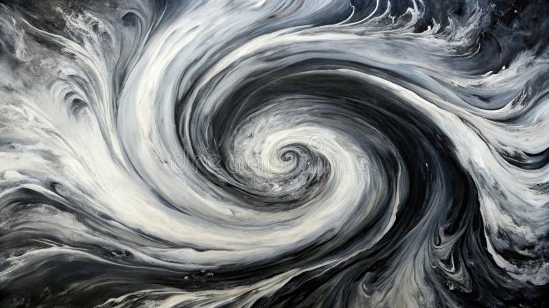 Abstract Swirling Vortex of Grayscale Hues a Dynamic Composition of ...