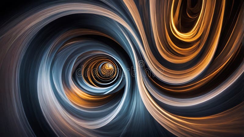 Abstract Swirling Vortex of Light and Color Stock Illustration ...