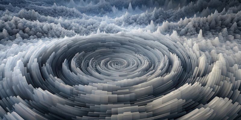 Abstract Swirling Vortex Pattern, a Mesmerizing Digital Landscape of ...