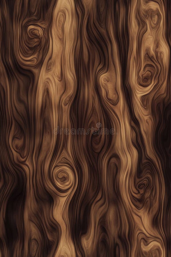 Abstract Swirling Wooden Texture with Rich Brown Tones and Distinctive ...