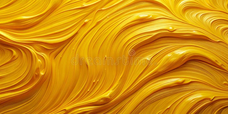 Abstract Swirling Yellow Fluid Texture a Viscous, Luxurious, and Golden ...