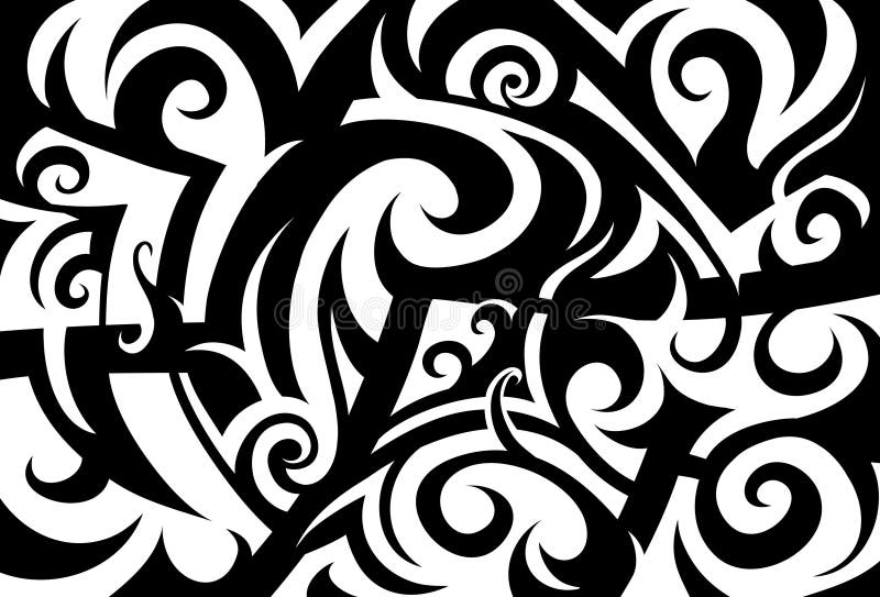 Tribal Tattoo Design Element Stock Vector - Illustration of flower ...