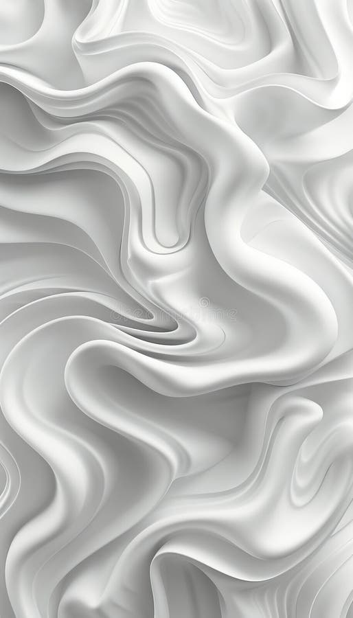 Abstract Swirls Artistic Impression in White, Ideal for Backgrounds and ...