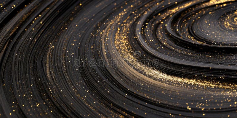 Abstract Swirls of Black and Gold Create a Mesmerizing Visual Effect in ...