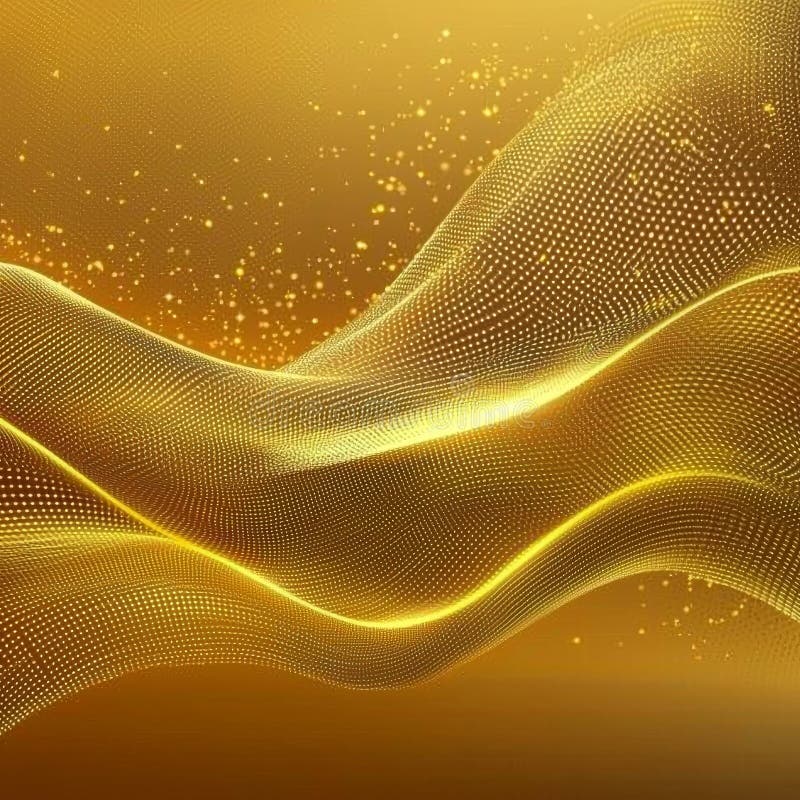 Abstract Swirls of Golden Light with Sparkling Effects, Evoking Energy ...