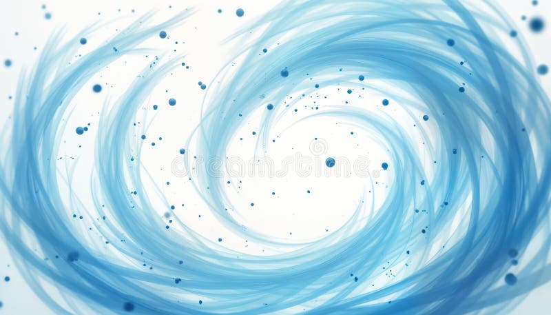 Abstract Swirls of Light Blue Depict Dynamic Motion, Energy. Spiral ...