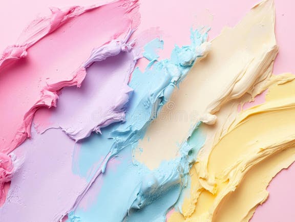 Abstract Swirls of Pastel Colors, a Visual Symphony of Softness Stock ...