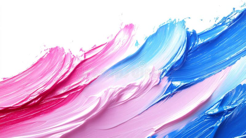 Abstract Swirls of Pink Blue and White Paint Stock Illustration ...