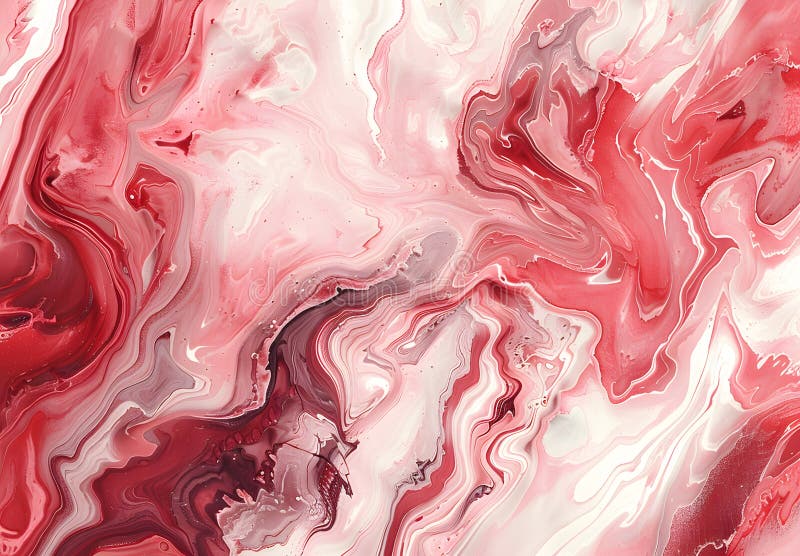 Abstract Swirls of Red and Pink Marble Background Stock Illustration ...