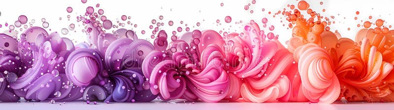 Abstract Swirls, Undulating Waves, and Effervescent Bubbles Stock ...