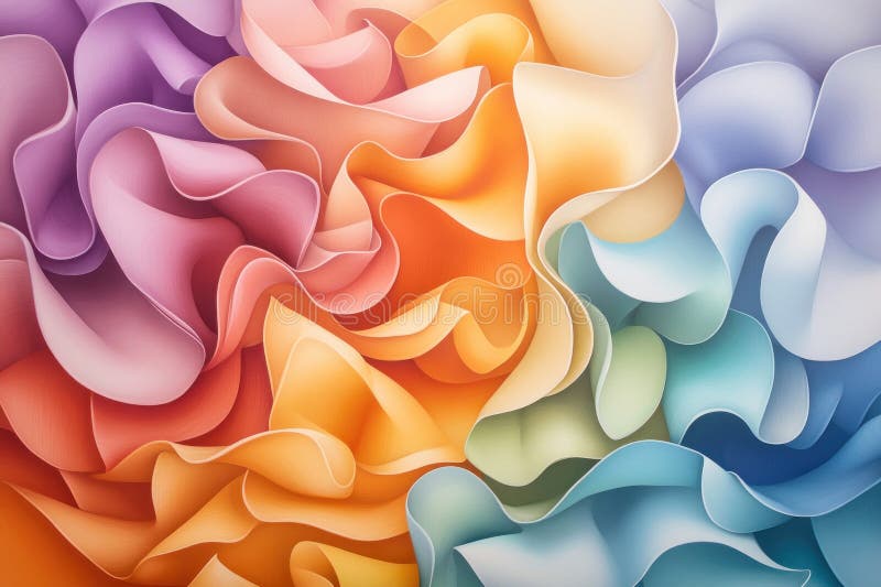 Abstract Swirls of Vibrant Color Representing Fluid Communication ...