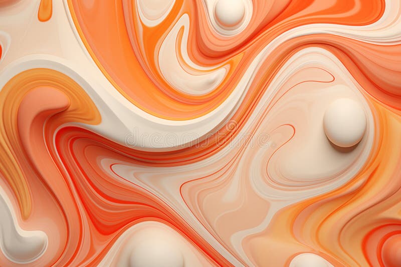 Abstract Swirls of Warm Tones Stock Image - Image of modern, orange ...